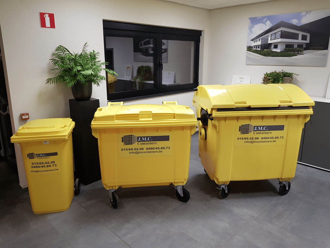 1100 l rol container voor papier en karton | Huur bij JMC Containers